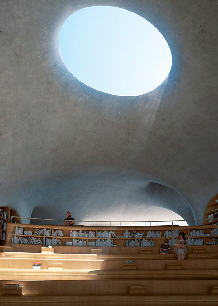 AMBIENTES | Wormhole Library por MAD Architects